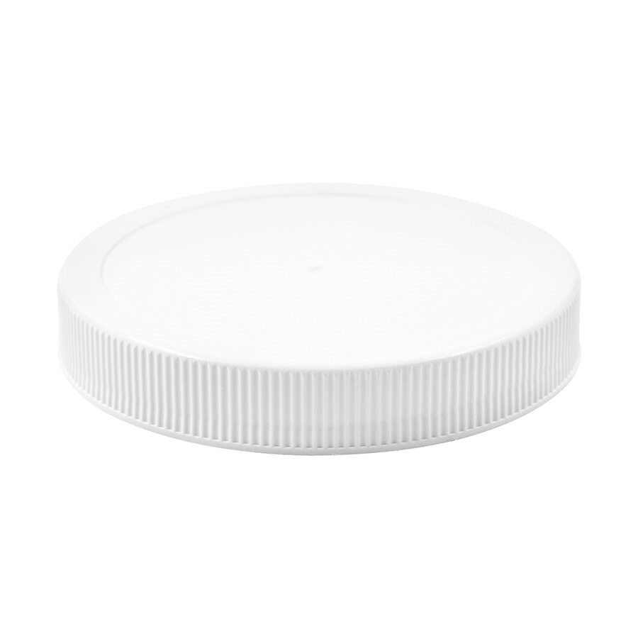 89-400 White PP Continuous Thread Fine Ribbed F217 Foam Lined Cap ...