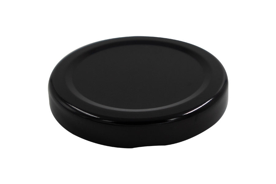 58 mm Black Metal Twist / Lug Non-Button Plastisol Lined Cap – Richards ...